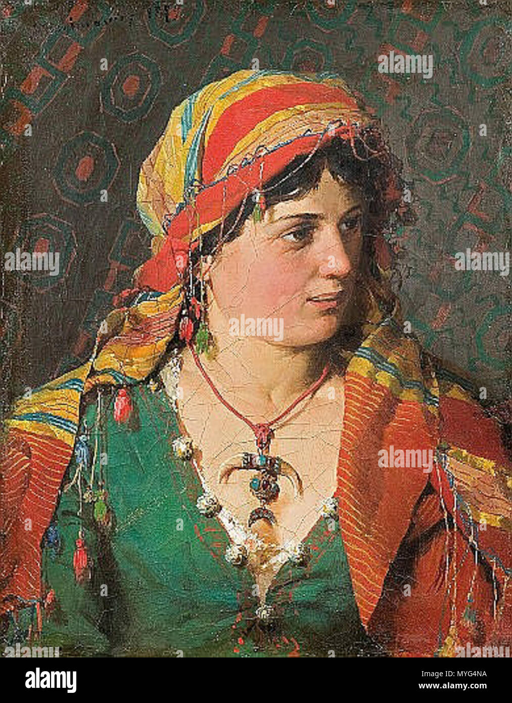 . English: GYPSY, 187[?], oil, canvas . 1870s. Kazimierz Alchimowicz ...