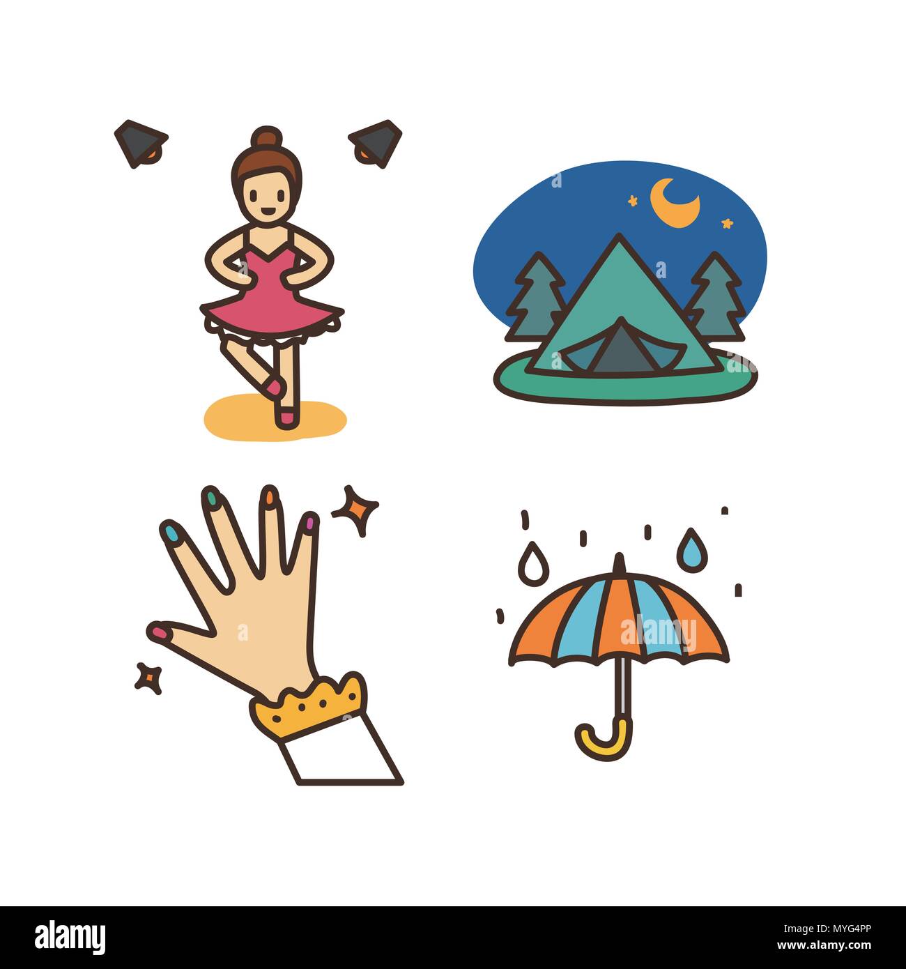 Vector - Related to life and daily flat icon set.030 Stock Vector Image ...