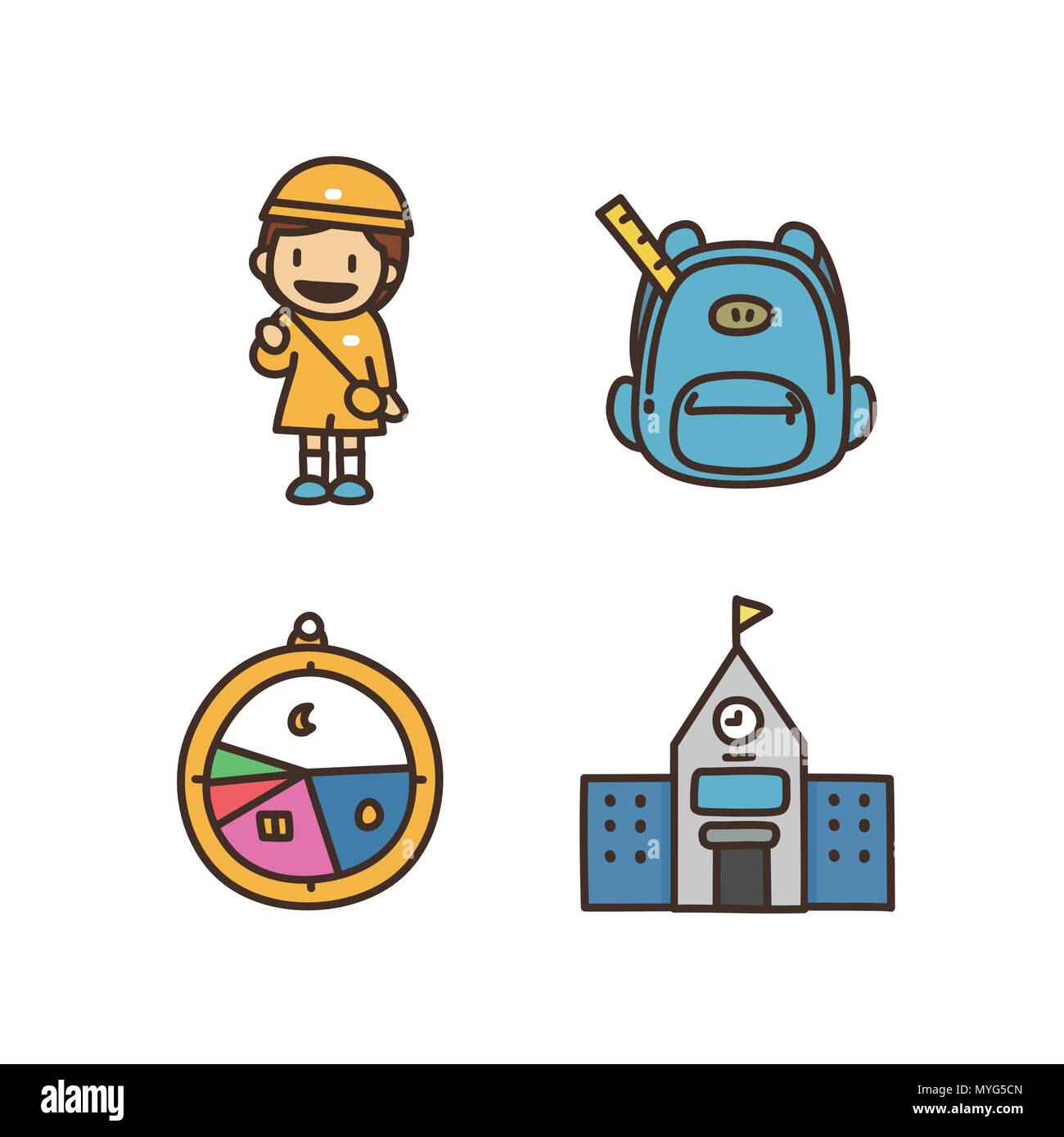 School daily life Stock Vector Images - Alamy