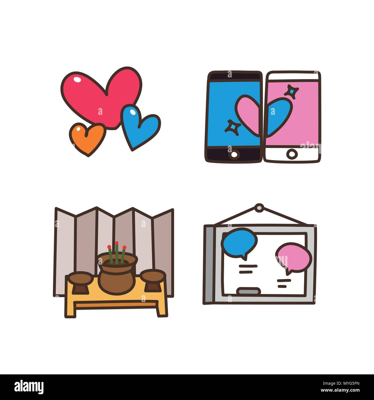 Vector - Related to life and daily flat icon set. 003 Stock Vector ...