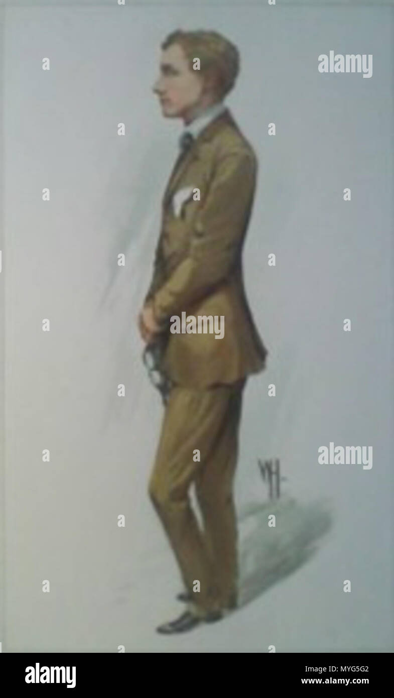 . Caricature of Mr Gustav Hamel. Caption read 'Flight'. 1912. Wallace ...