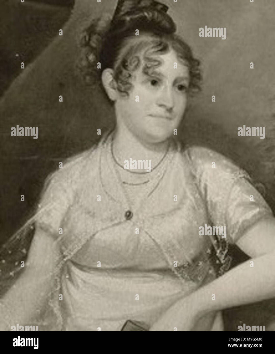 . English: Painting of Hannah Tompkins, wife of Daniel D. Tompkins ...