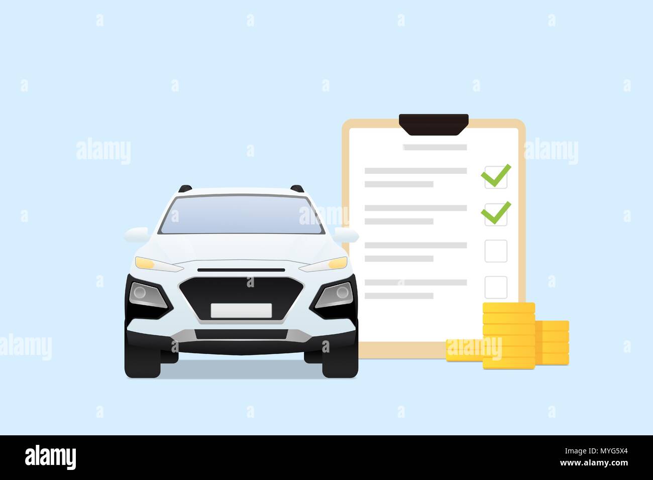 Car insurance documents Stock Vector Images - Alamy