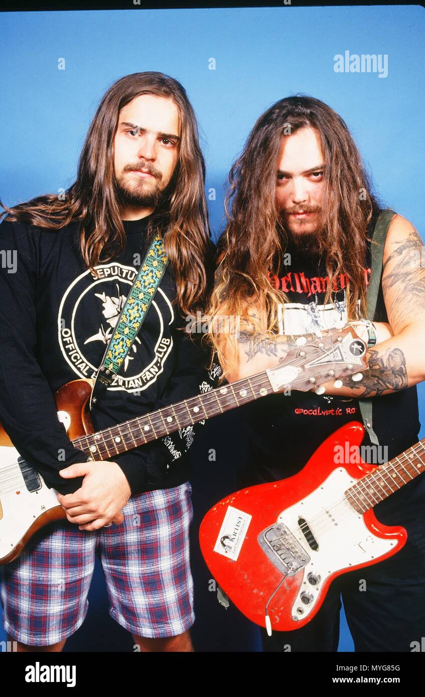 SEPULTURA photographed in Tempe, AZ USA in 1995. Photo © Kevin Estrada ...