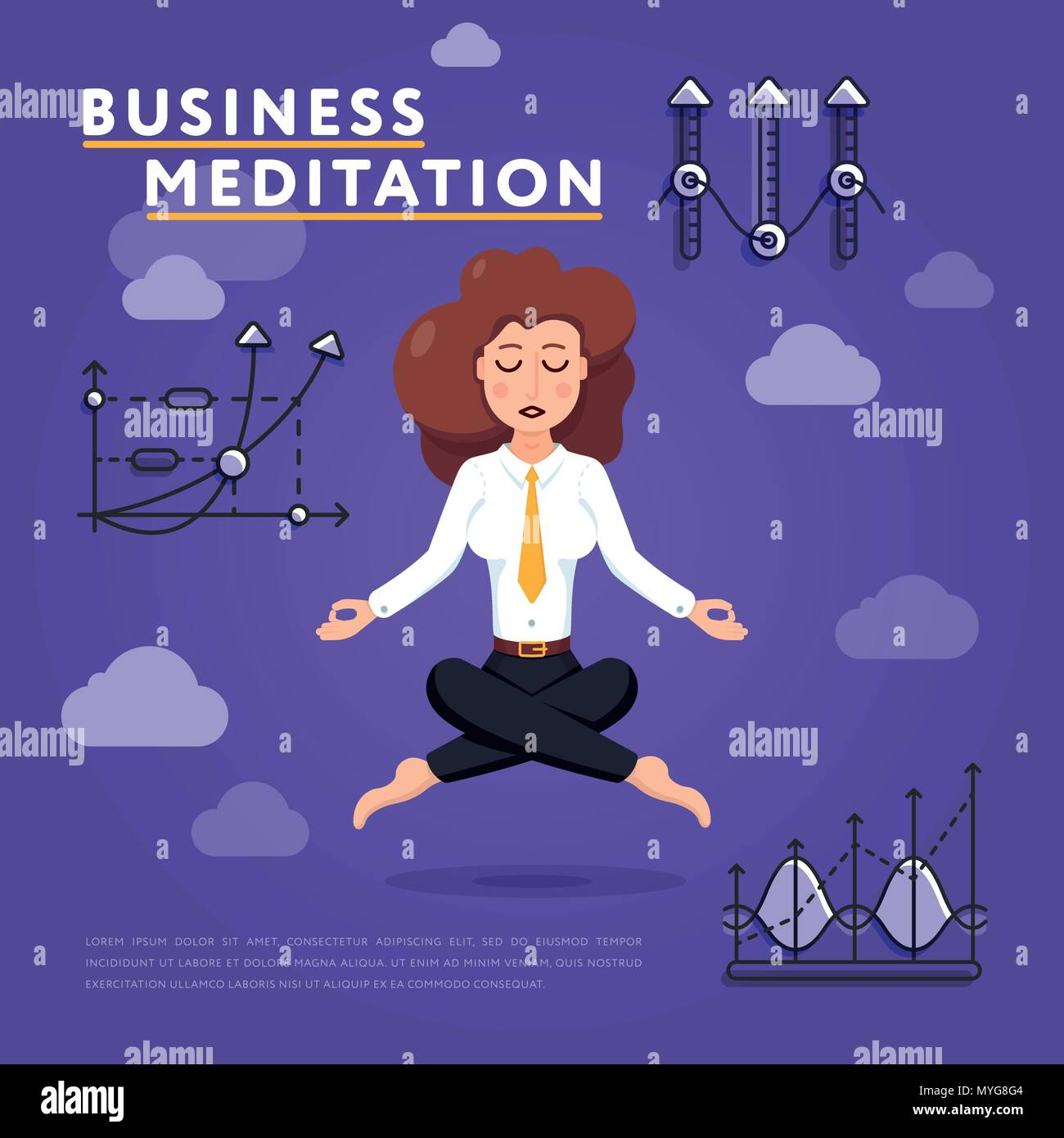 Business meditation Stock Vector Images - Alamy