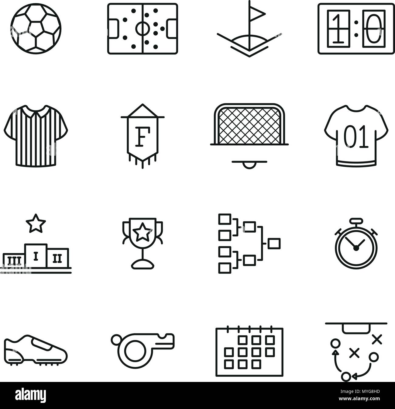 Sport icons set flat Stock Vector Images - Alamy