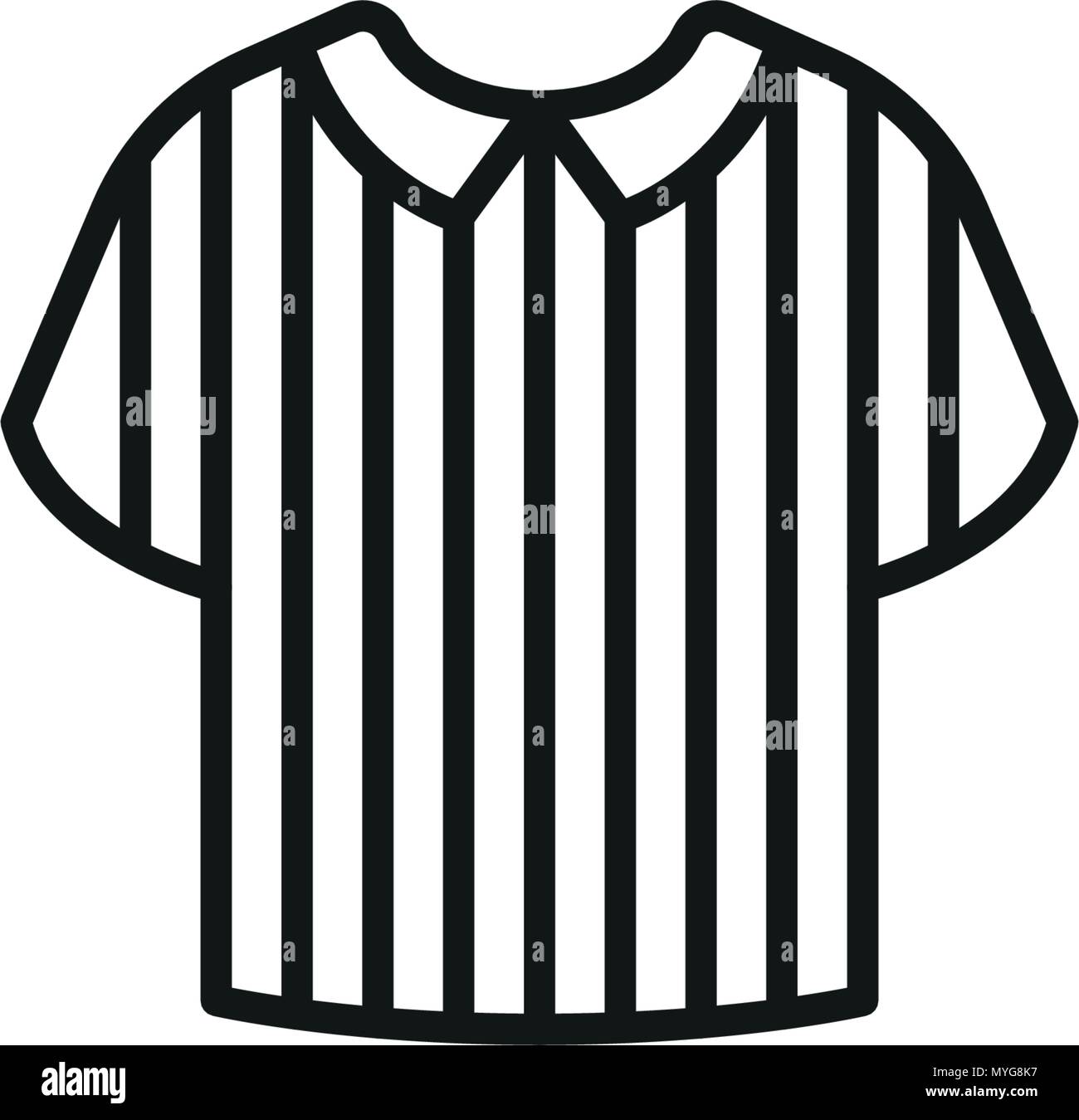 Icon of striped referee shirt Stock Vector Image & Art - Alamy