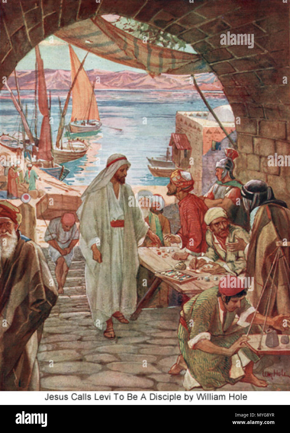 . Jesus calls Levi. From book: The Life of Jesus of Nazareth. Eighty ...