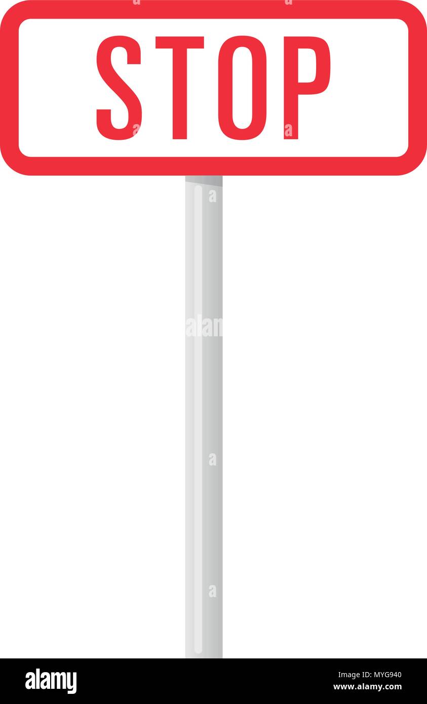 Minimalist stop sign with word Stock Vector Image & Art - Alamy