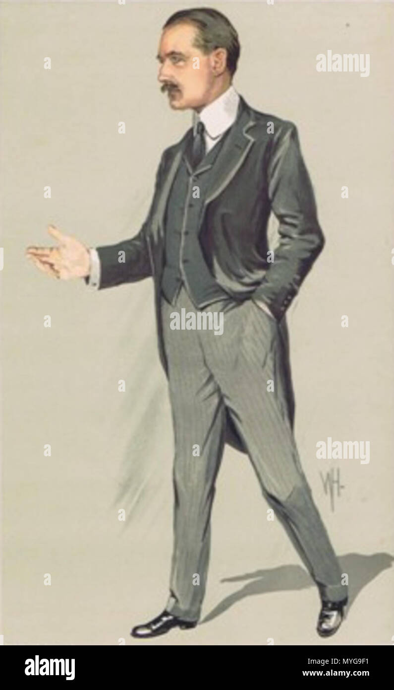 . Caricature of Reginald Alfred Stewart Hollebone (1873-1953). Caption ...