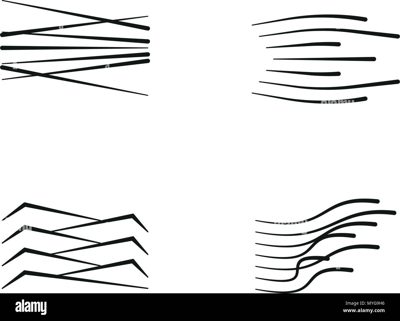 Speed lines collection set Stock Vector Images - Alamy