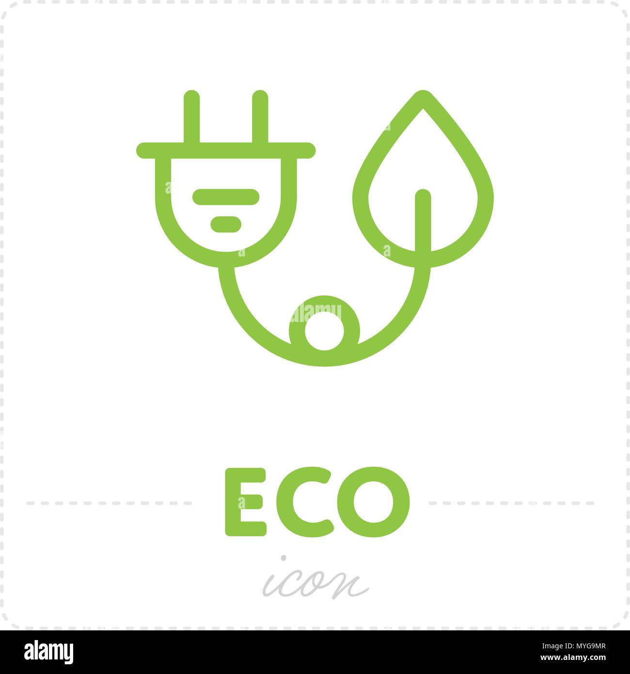 Leaf and plug ecology icon Stock Vector Image & Art - Alamy