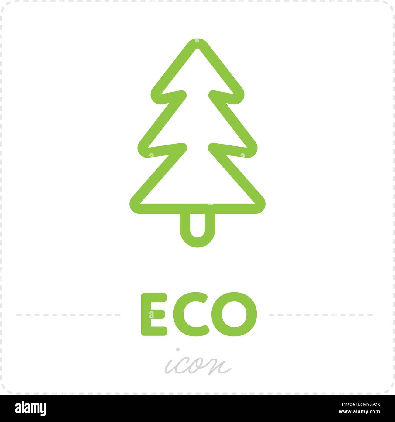 Green fir tree icon on white Stock Vector Image & Art - Alamy