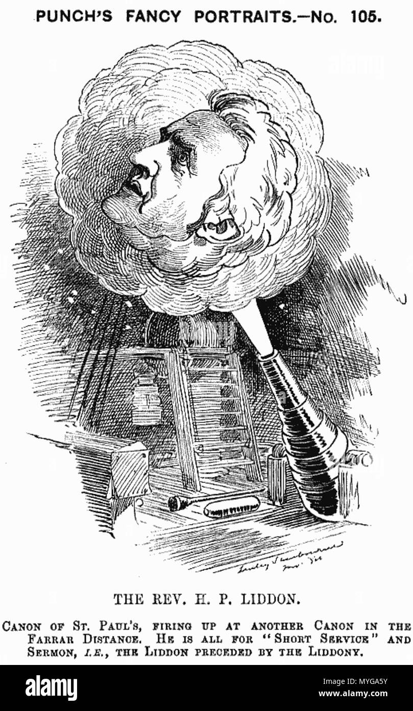. Cartoon depicting Henry Parry Liddon. Punch's Fancy Portraits - No ...