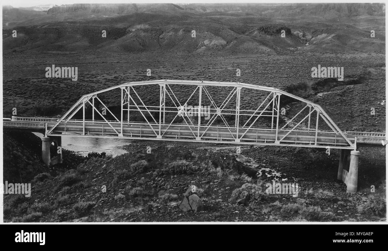 Bridge on highway near Wind River Indian Reservation Stock Photo - Alamy