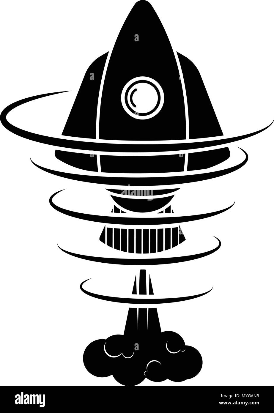 Isolated spaceship logo Stock Vector Image & Art - Alamy