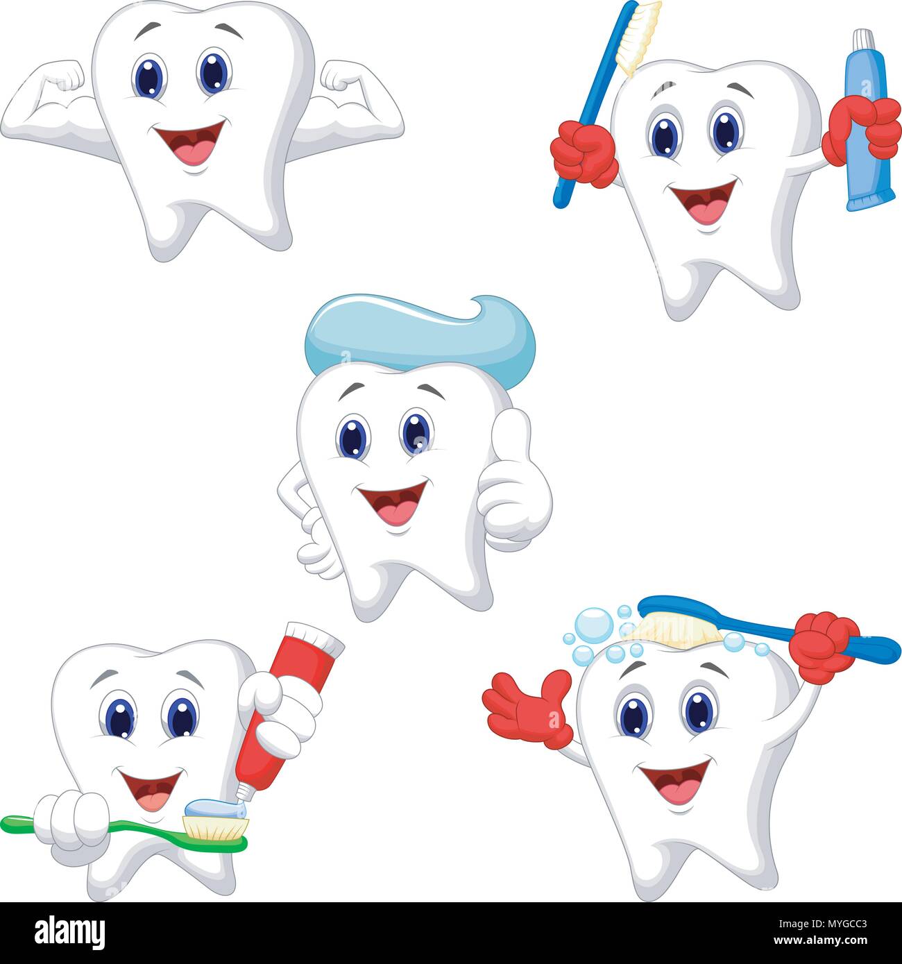 Cartoon teeth collection set Stock Vector Image & Art - Alamy