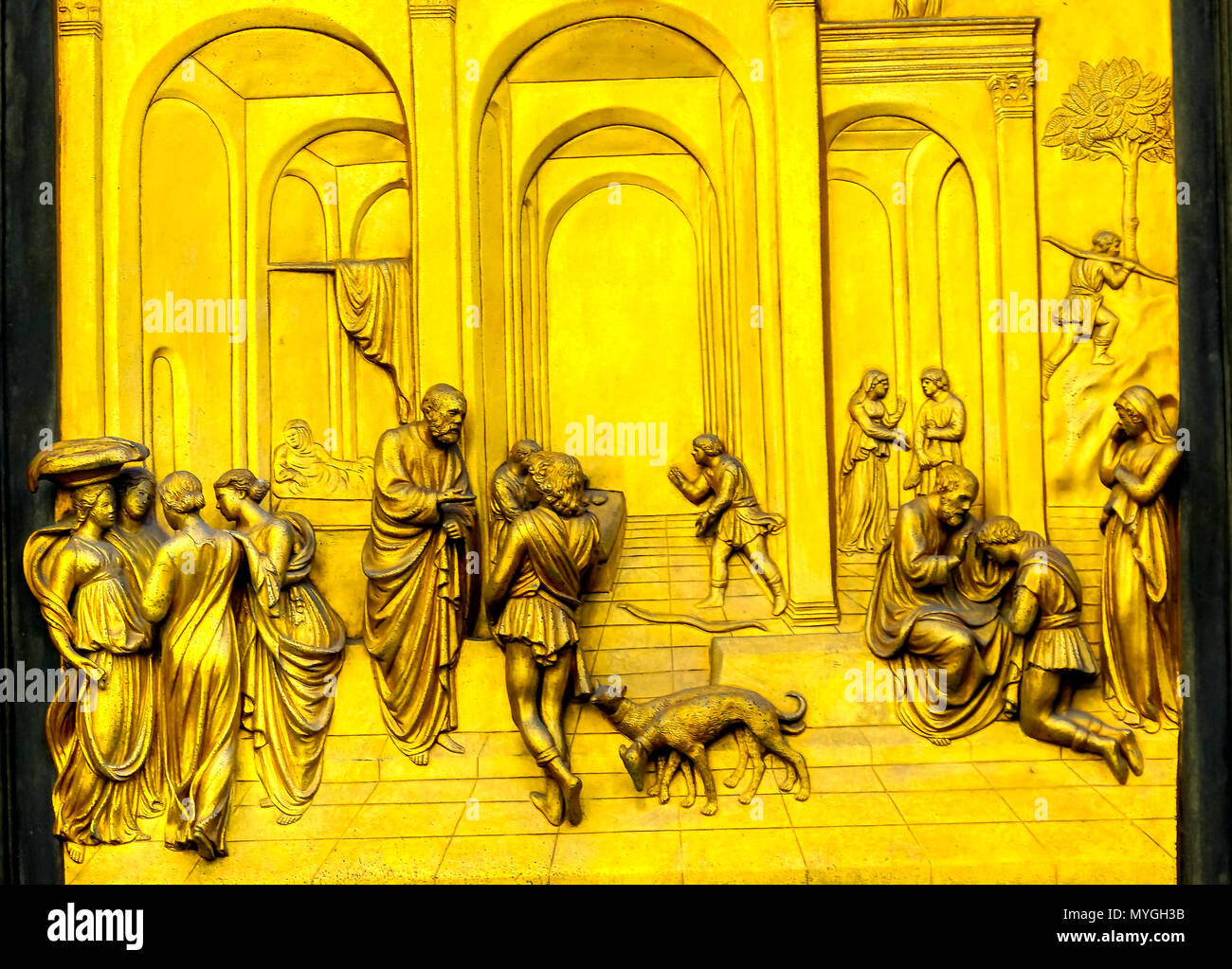 Esau Jacob Gates of Paradise Ghiberti Bronze Door Bapistry Duomo ...