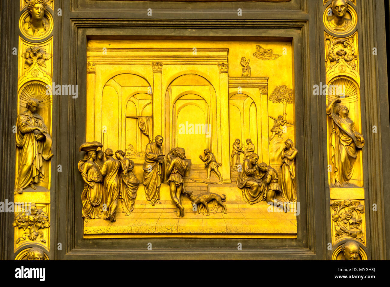 Esau Jacob Gates of Paradise Ghiberti Bronze Door Bapistry Duomo ...