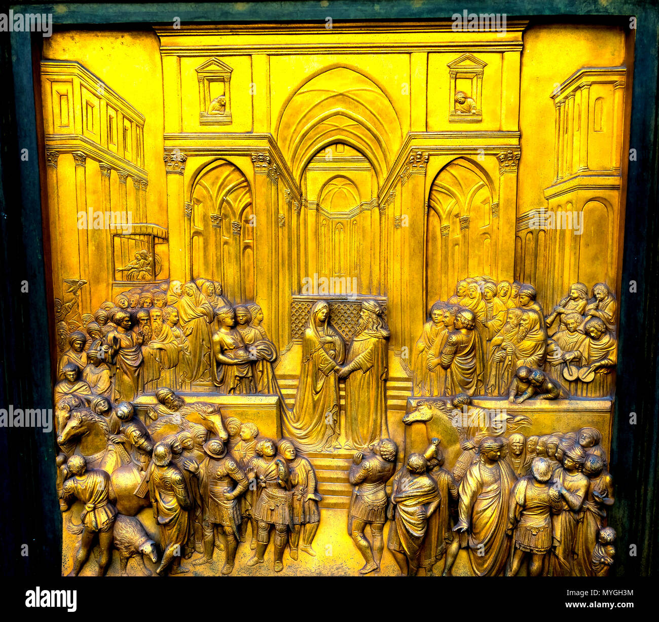 King Solomon and Queen of Sheba Gates of Paradise Ghiberti Bronze Door ...