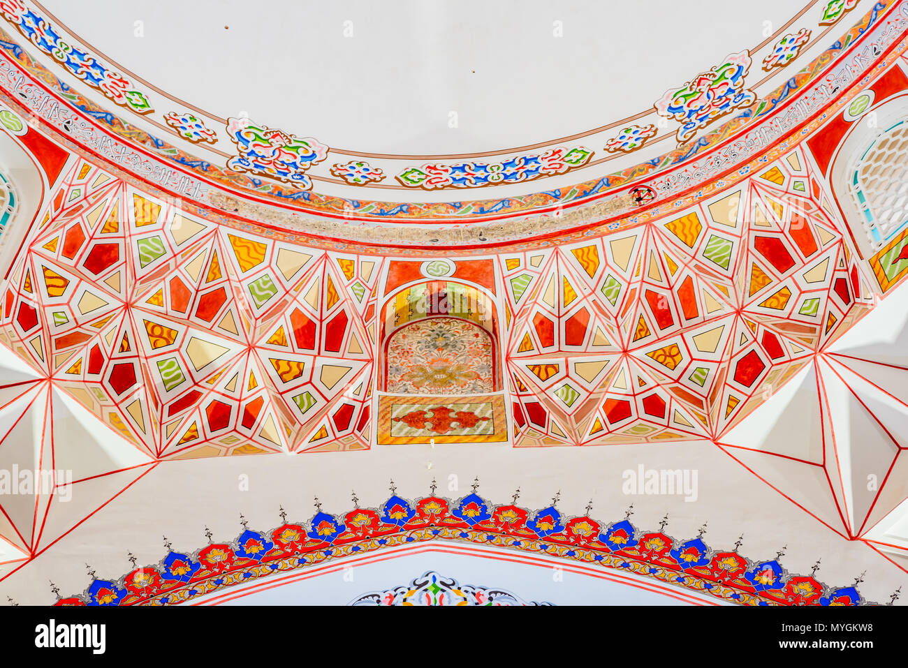 View of Murat II mosque at Muradiye complex or Complex of Sultan Murat ...