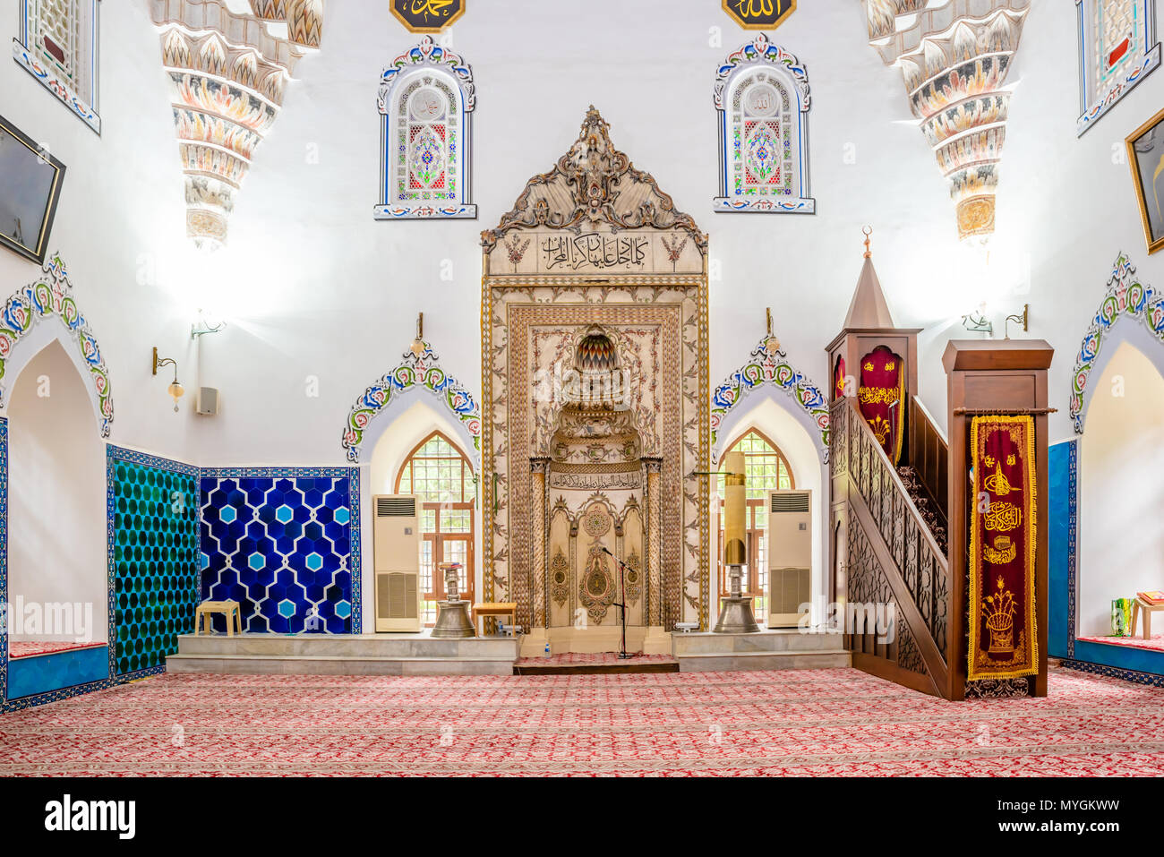 View of Murat II mosque at Muradiye complex or Complex of Sultan Murat ...