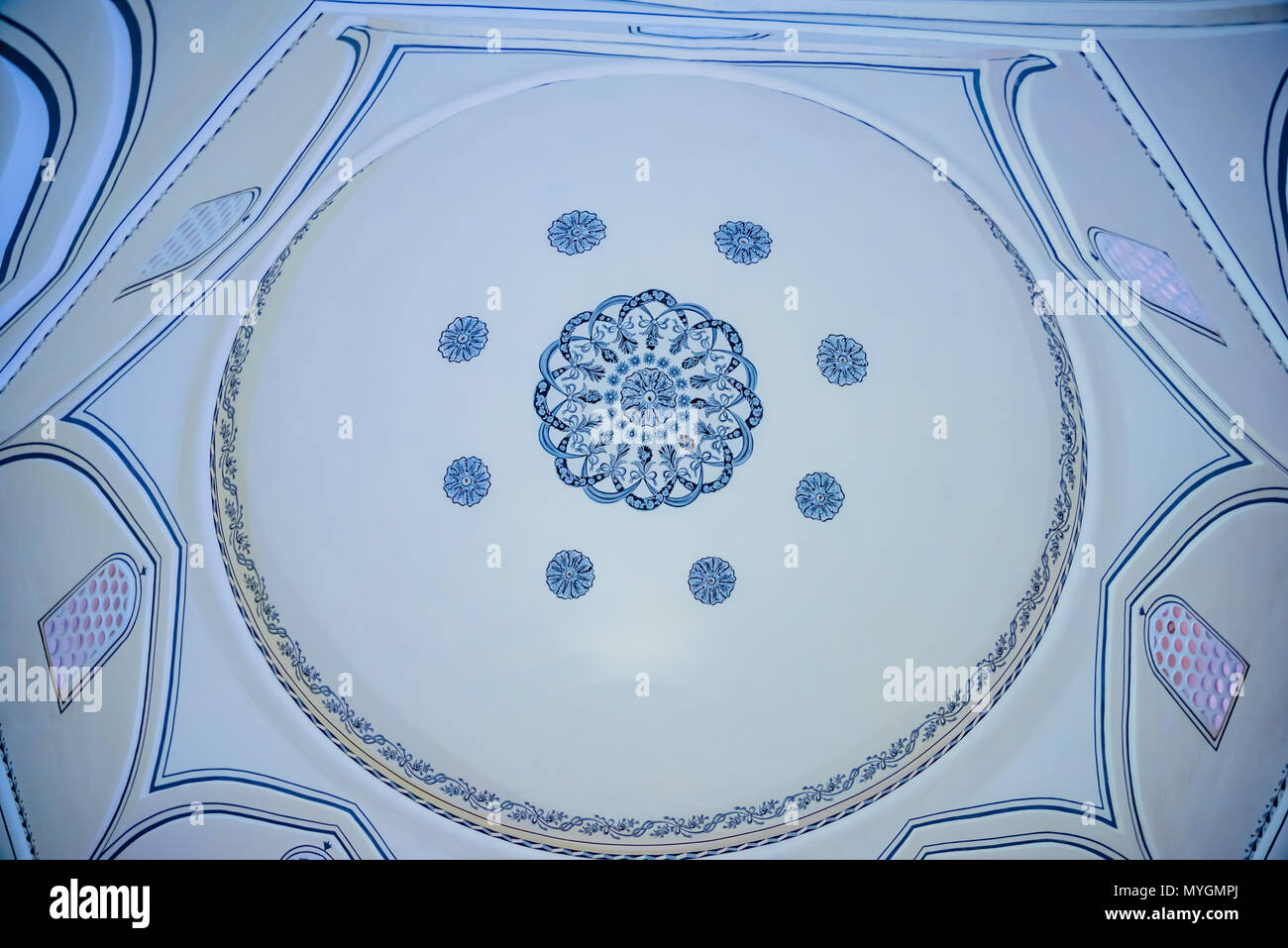 Interior of view of shahzada(prince) Ahmed tomb, mausoleum at Muradiye ...