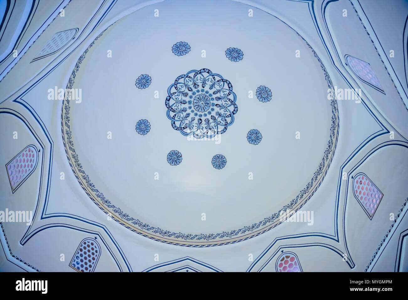 Interior of view of shahzada(prince) Ahmed tomb, mausoleum at Muradiye ...