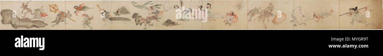 . English: Hyakki Yako-- Night Parade With One Hundred Demons scroll ...
