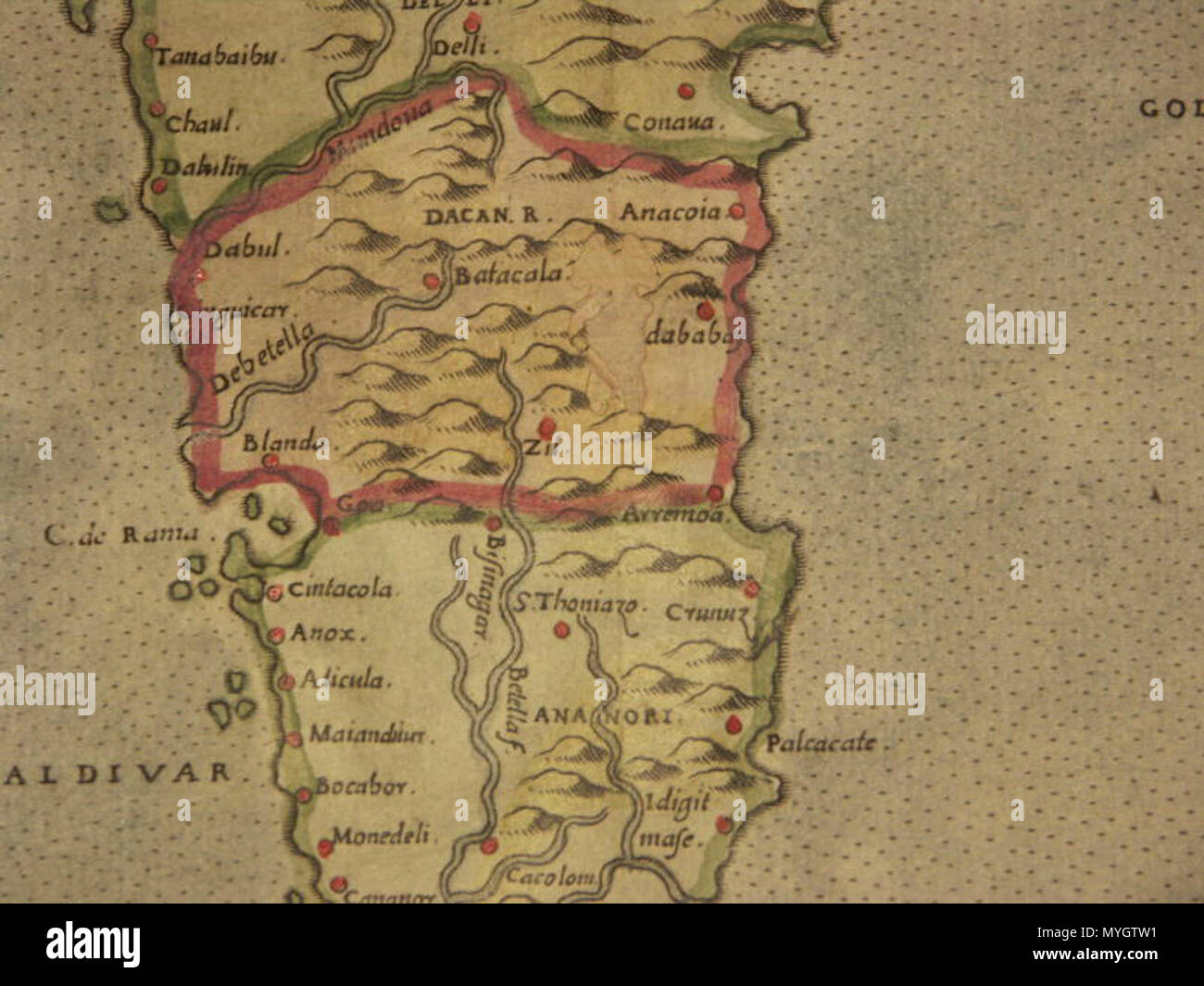 Calecut Nuova Tavola a closeup of the Deccan Stock Photo - Alamy