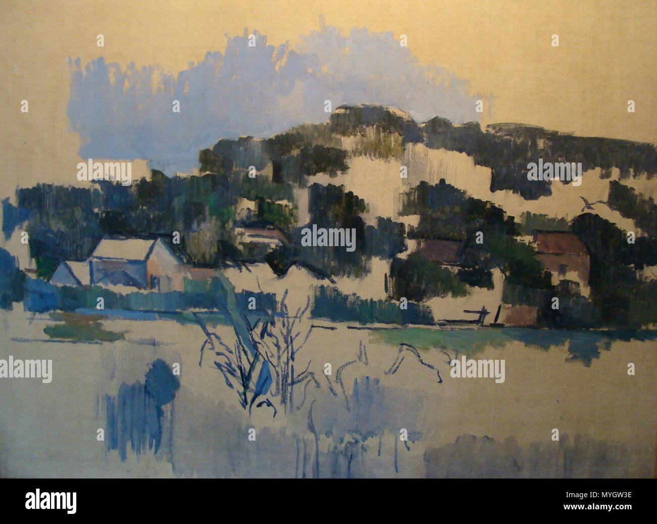 411 Paul Cezanne Houses on Hill Nima Stock Photo - Alamy