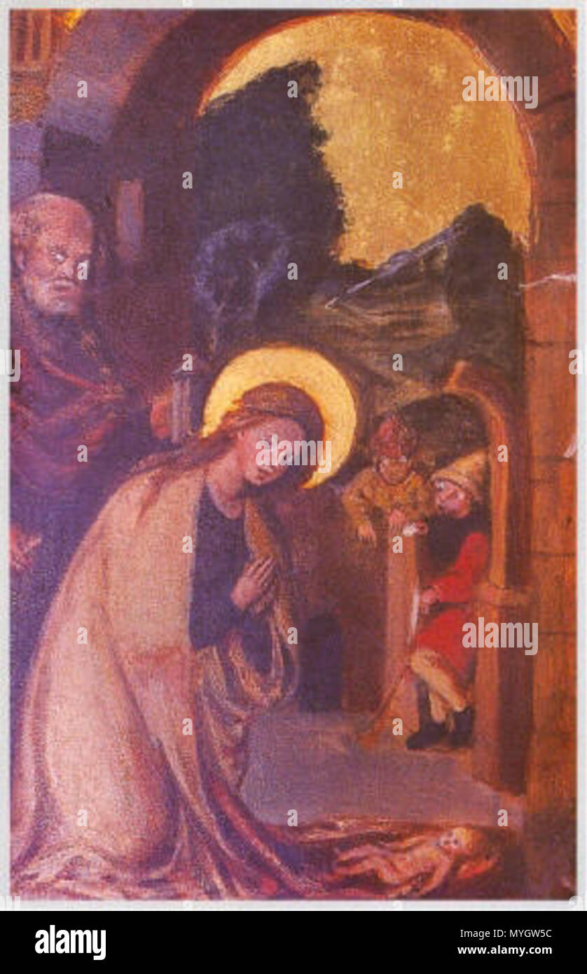 . English: The painting of the birth of Christ to which was ascribed ...