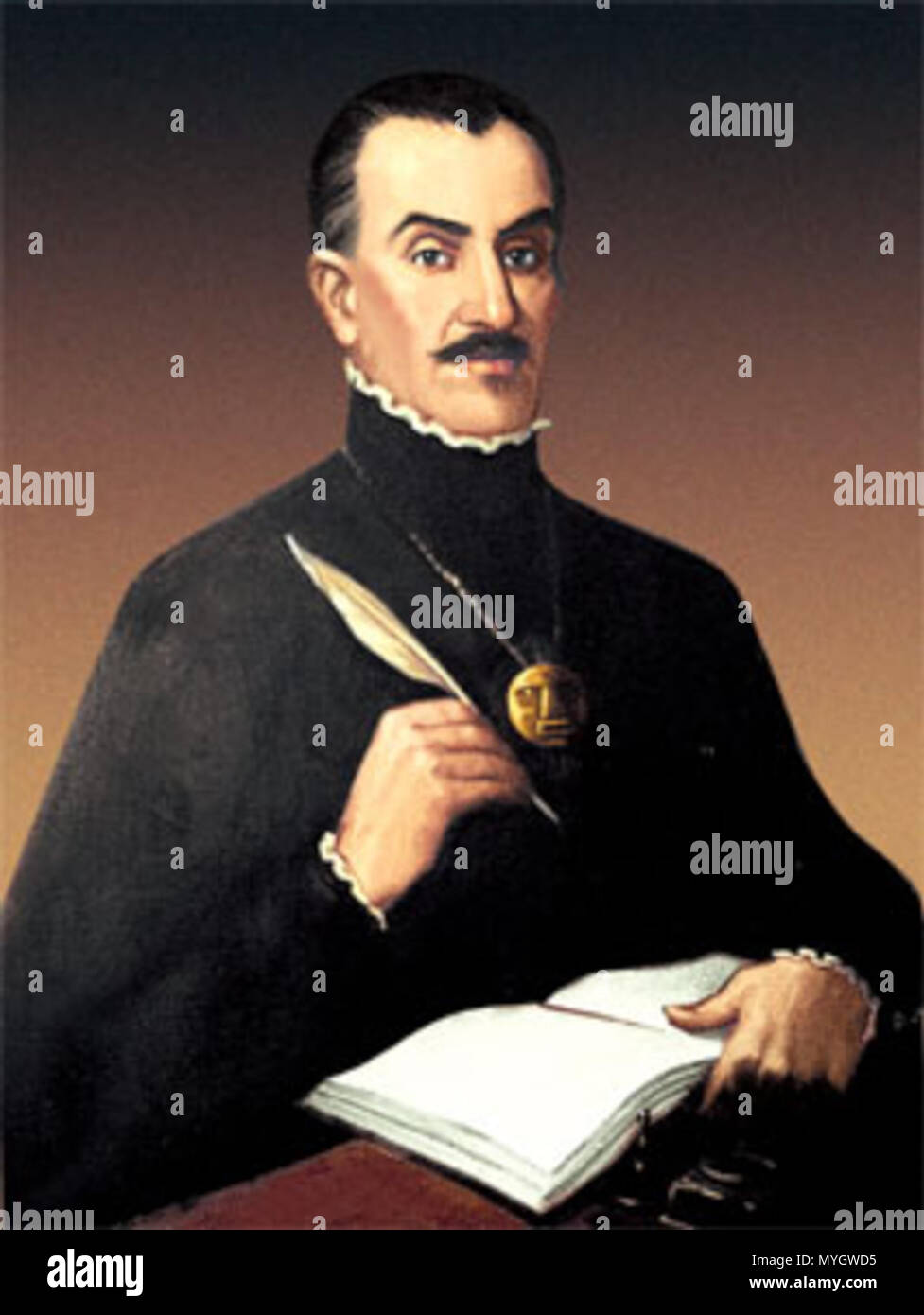 . English: Inca Garcilaso de la Vega, a famous Peruvian writer. circa ...