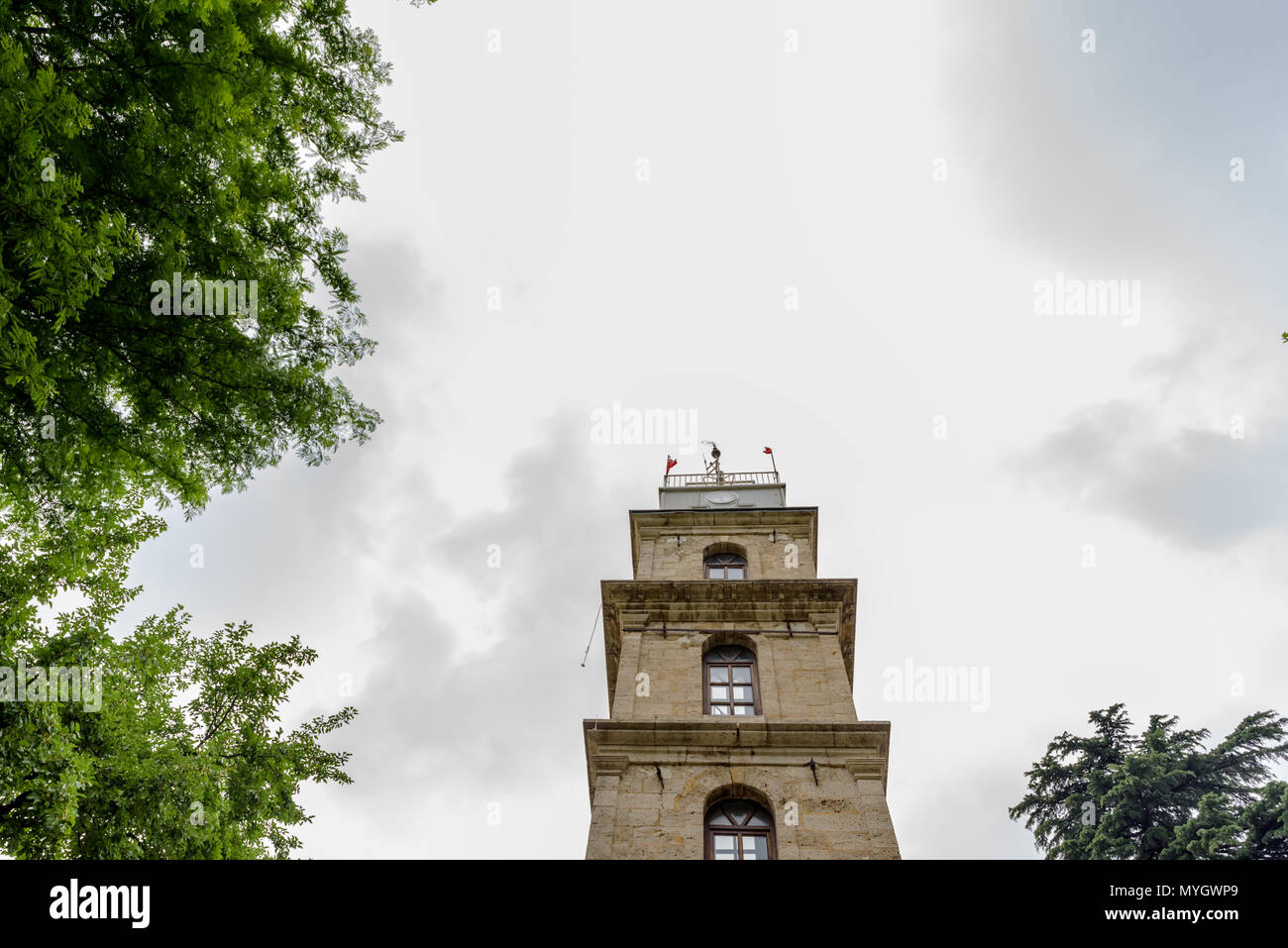 With blue sky background,View of Historical tophane Clock Tower in ...