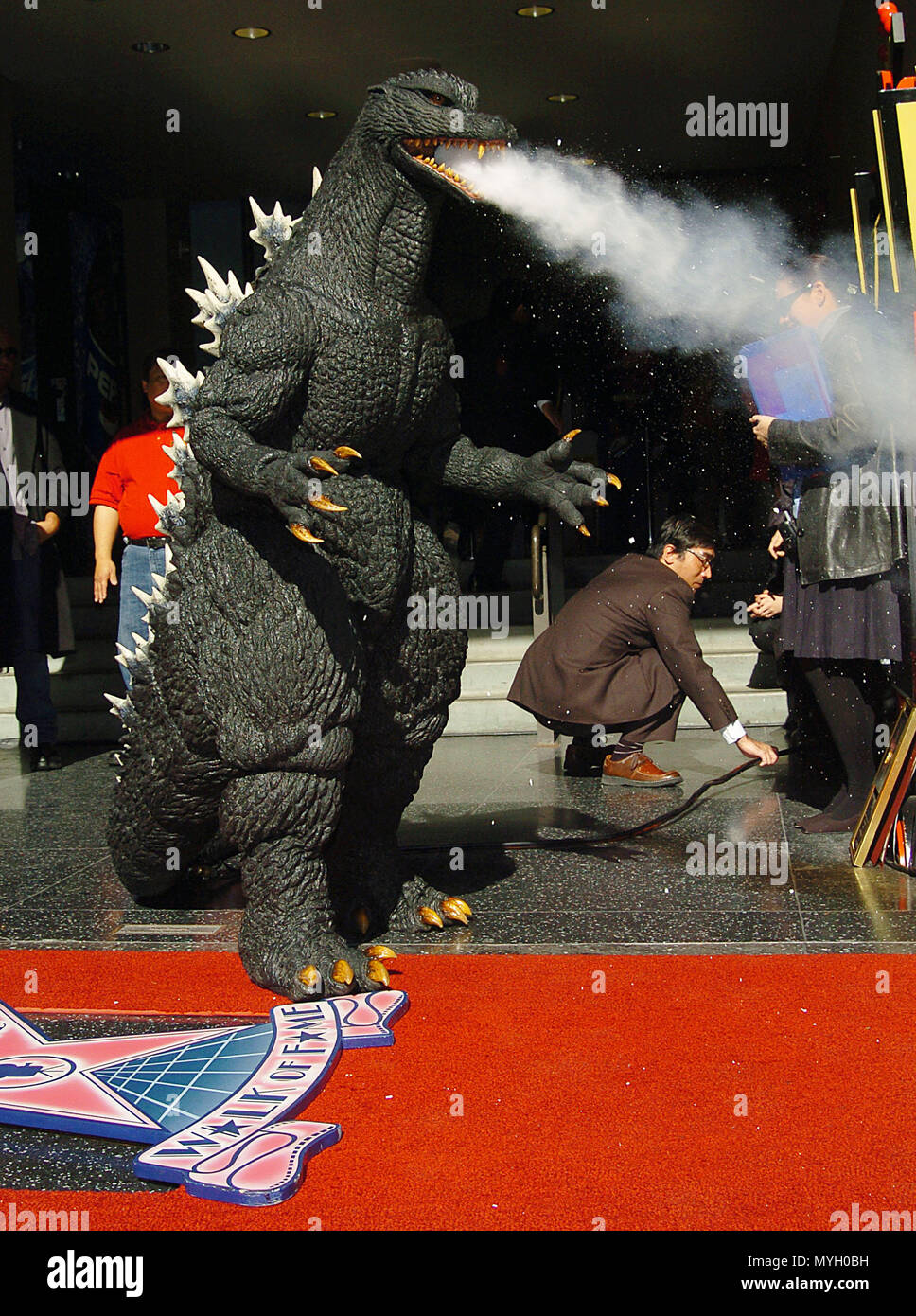 Godzilla received the 2271th star on the Hollywood Walk of Fame in Los ...