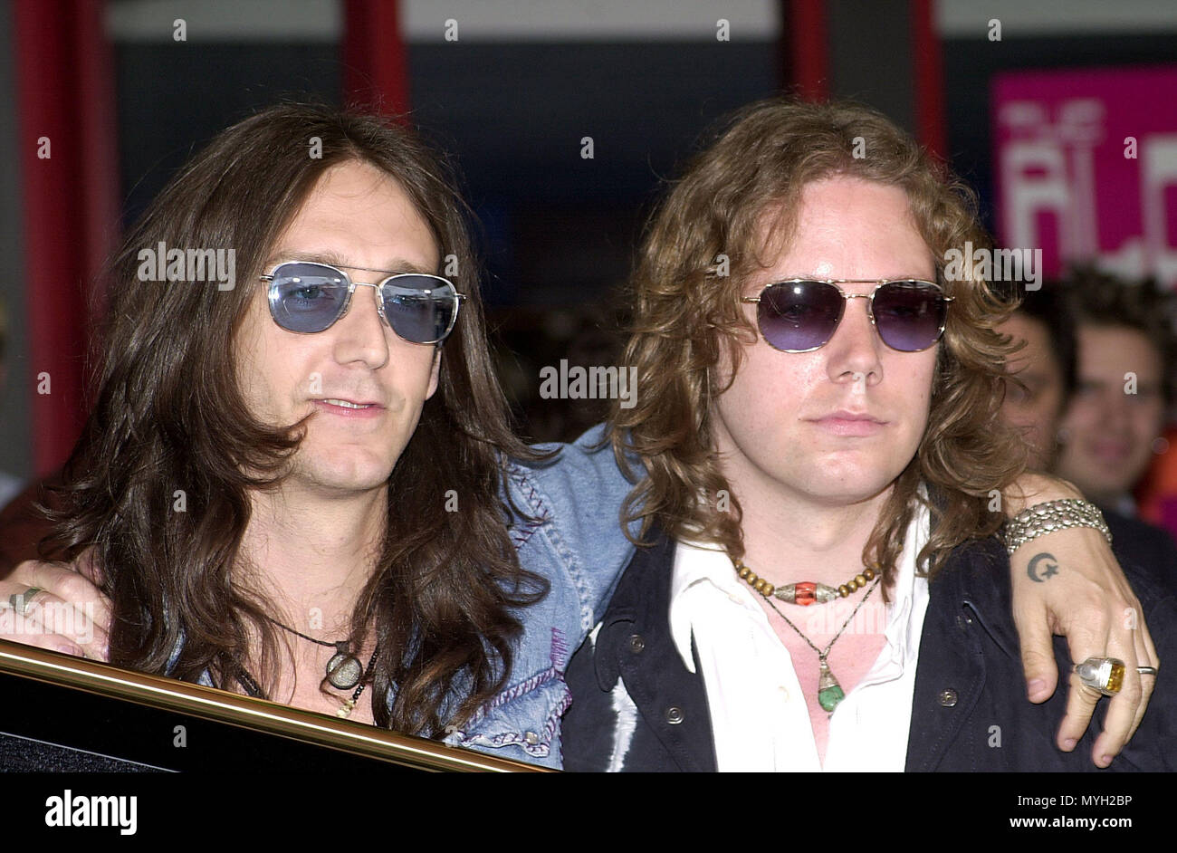 Chris Robinson and his brother Rich Robinson from The Black Crowes ...