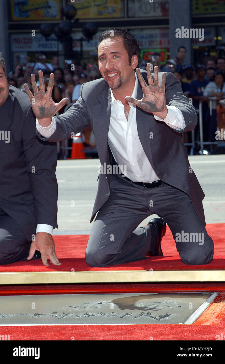 Nicolas Cage was honored with hand and footprint ceremony at the ...