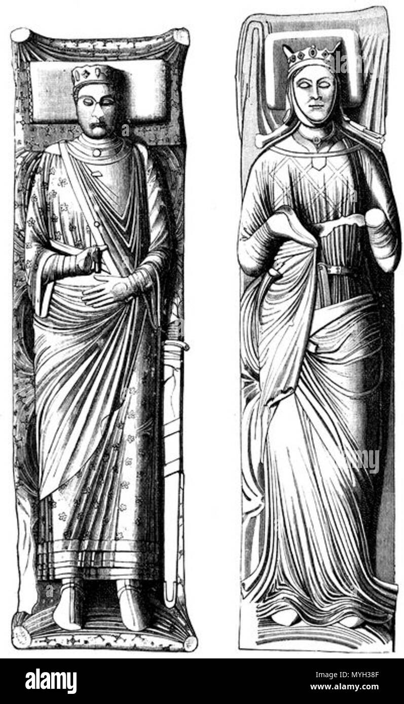 . English: Effigies of Henry II. and Queen Eleanor at Fontevrault ...