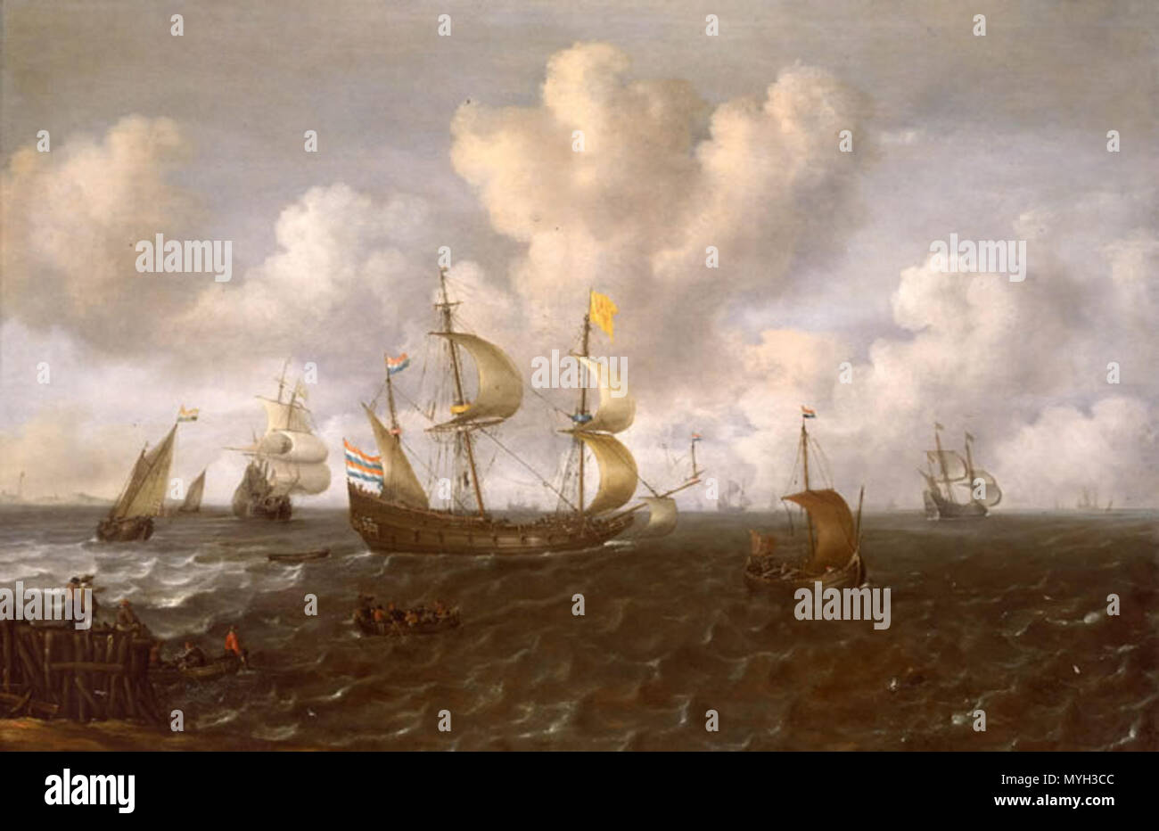 . English: A Dutch Ship Before the Wind . 17th century 275 Joachim de ...