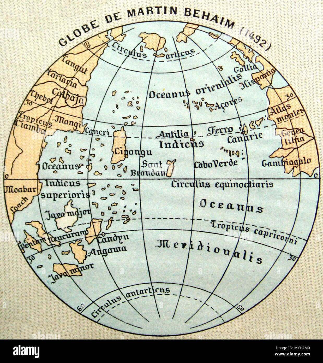 . Reproduction of the globe of Martin Behaim, 1492. 1898. Unknown 352 ...