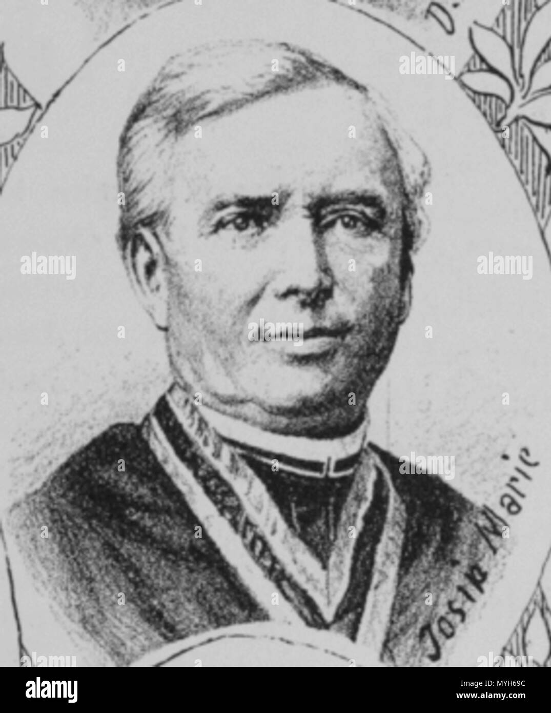 . English: Portrait of Josip Marić (1807-1883), Croatian priest. 20 ...