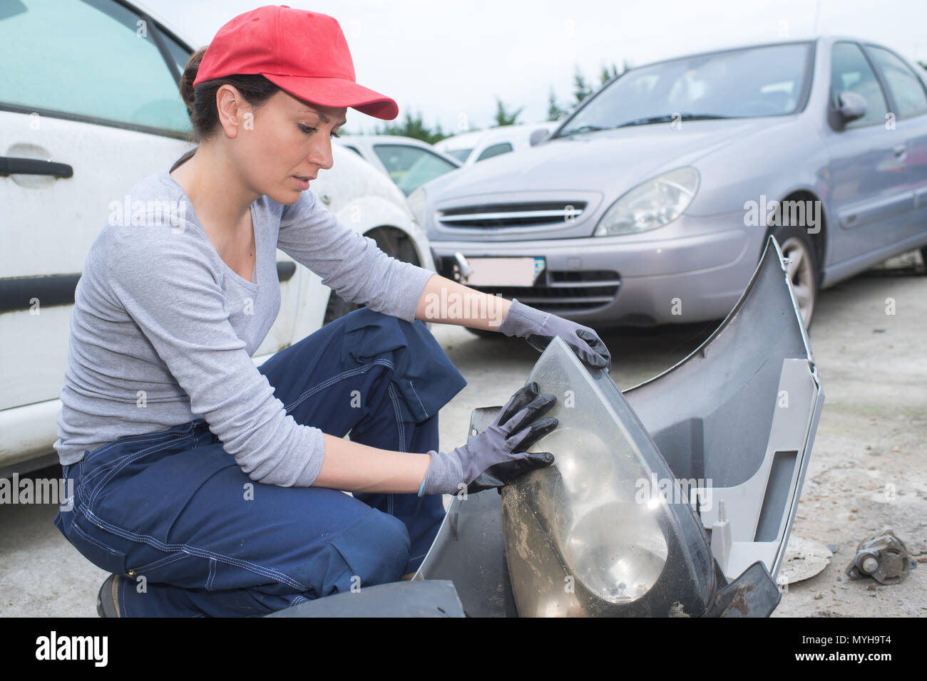 car ready to be scrapped Stock Photo - Alamy