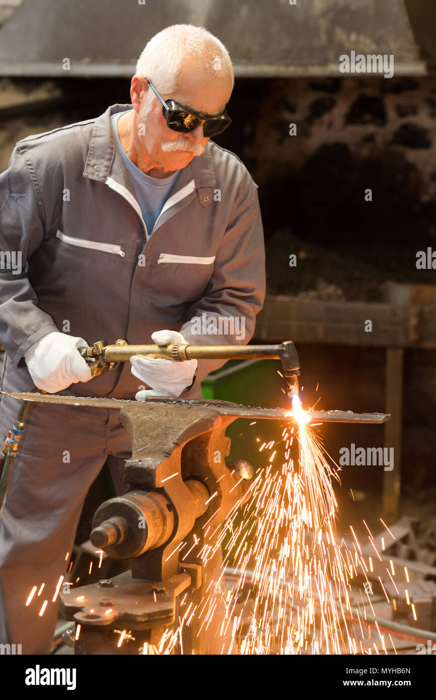 welder doing his work Stock Photo - Alamy