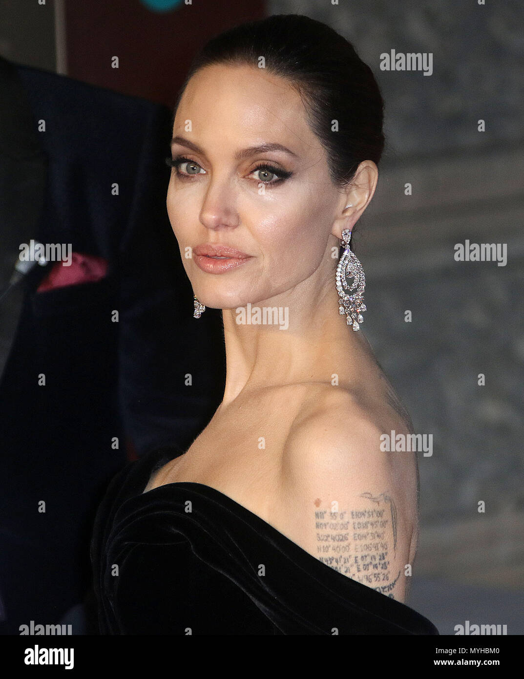 Feb 18, 2018 - Angelina Jolie attending EE British Academy Film Awards ...