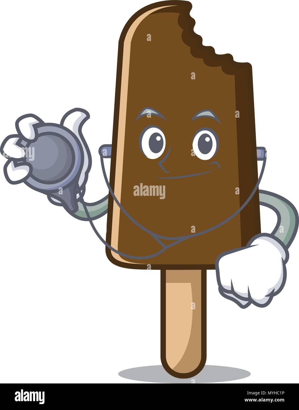 Doctor chocolate ice cream character cartoon Stock Vector Image & Art ...