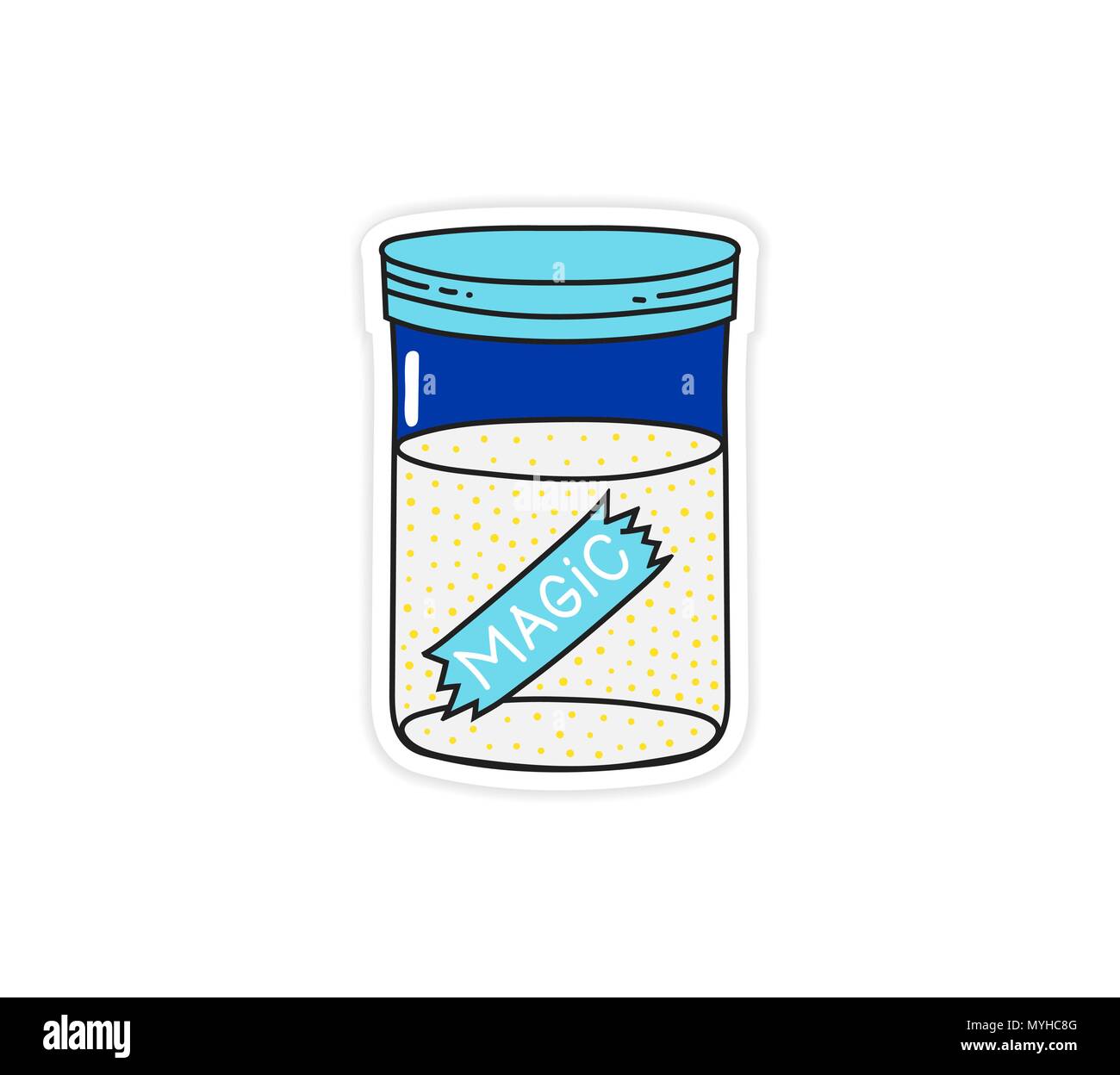 Fairy magic dust Dust Pixie Mini Bottles, DIY. Sticker Stock Vector ...