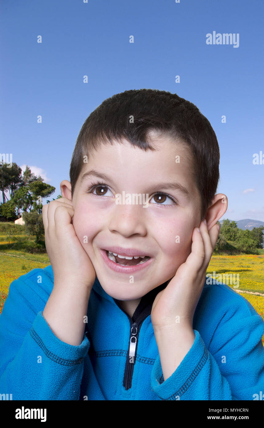 A Cheerful child smiling Stock Photo - Alamy