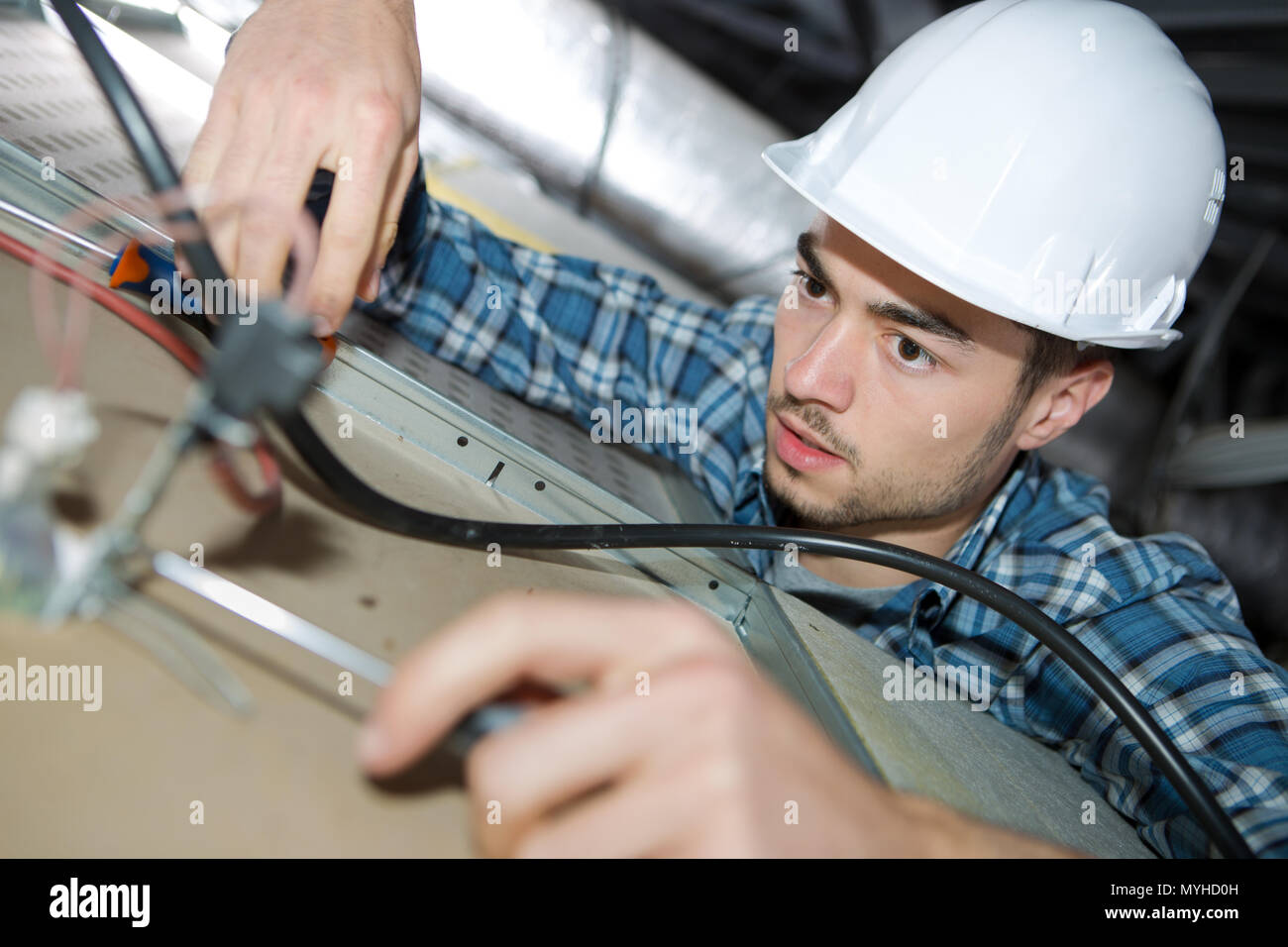 Office cabling hi-res stock photography and images - Alamy