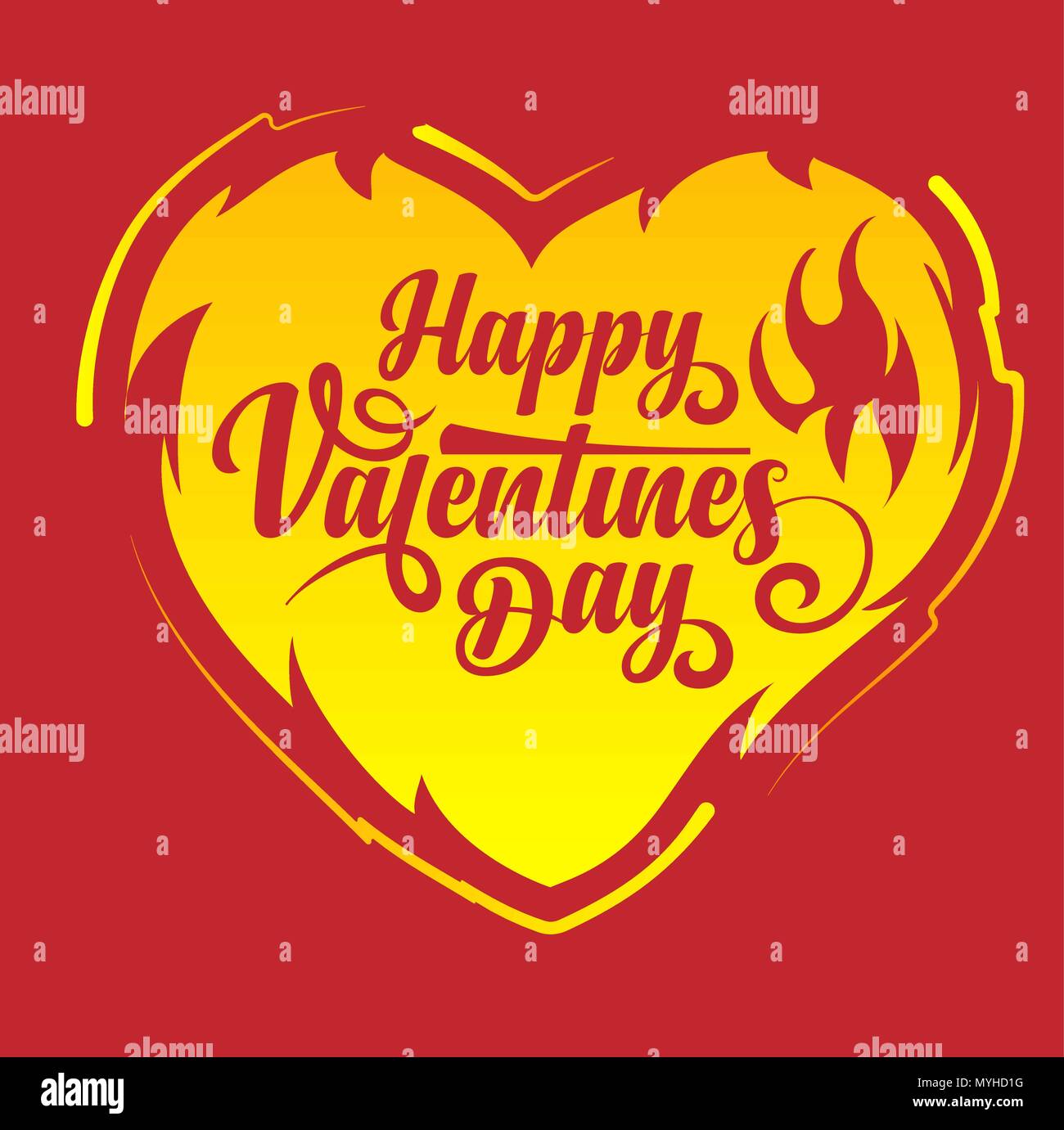 Fiery heart Stock Vector Images - Alamy