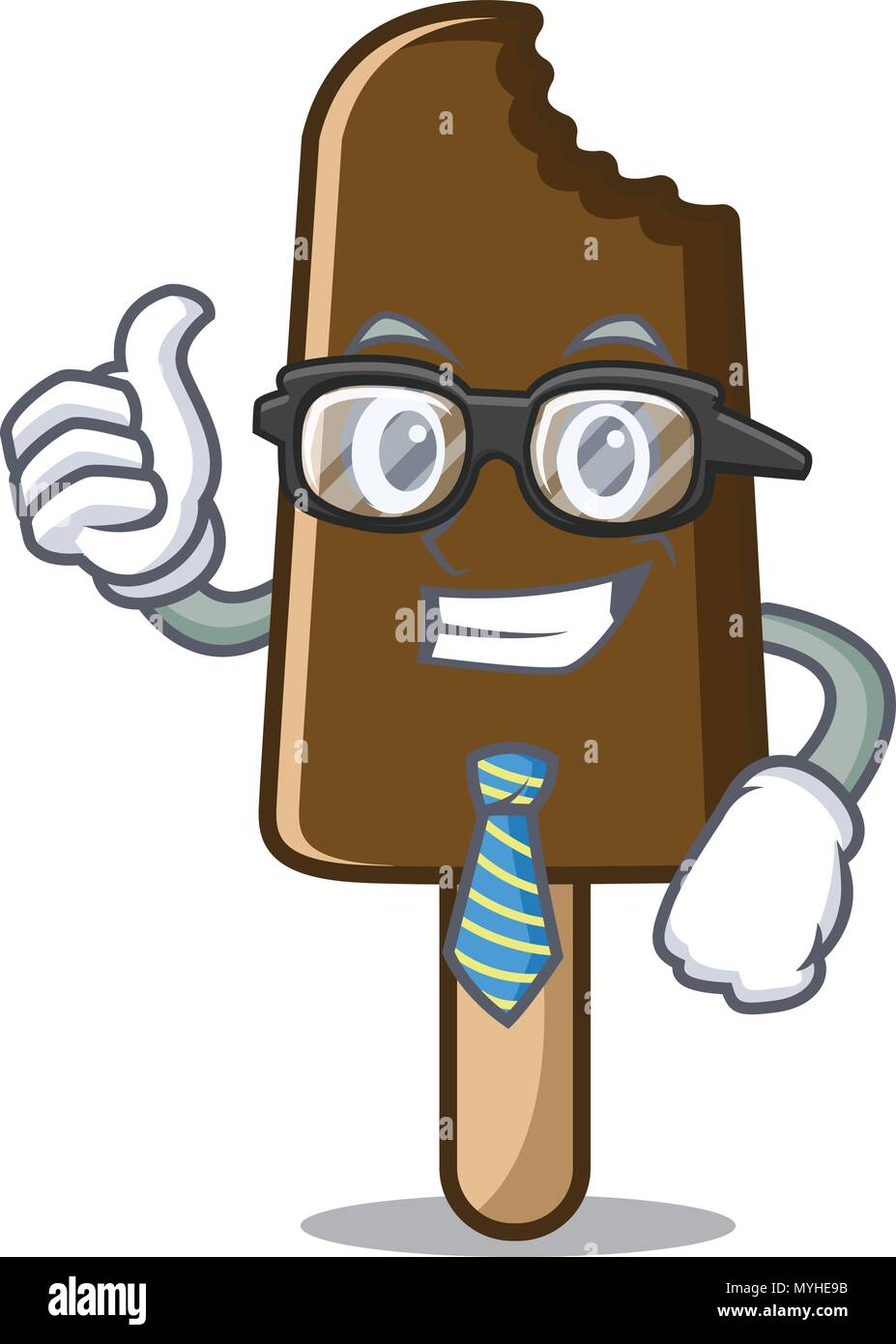 Businessman chocolate ice cream character cartoon Stock Vector Image ...